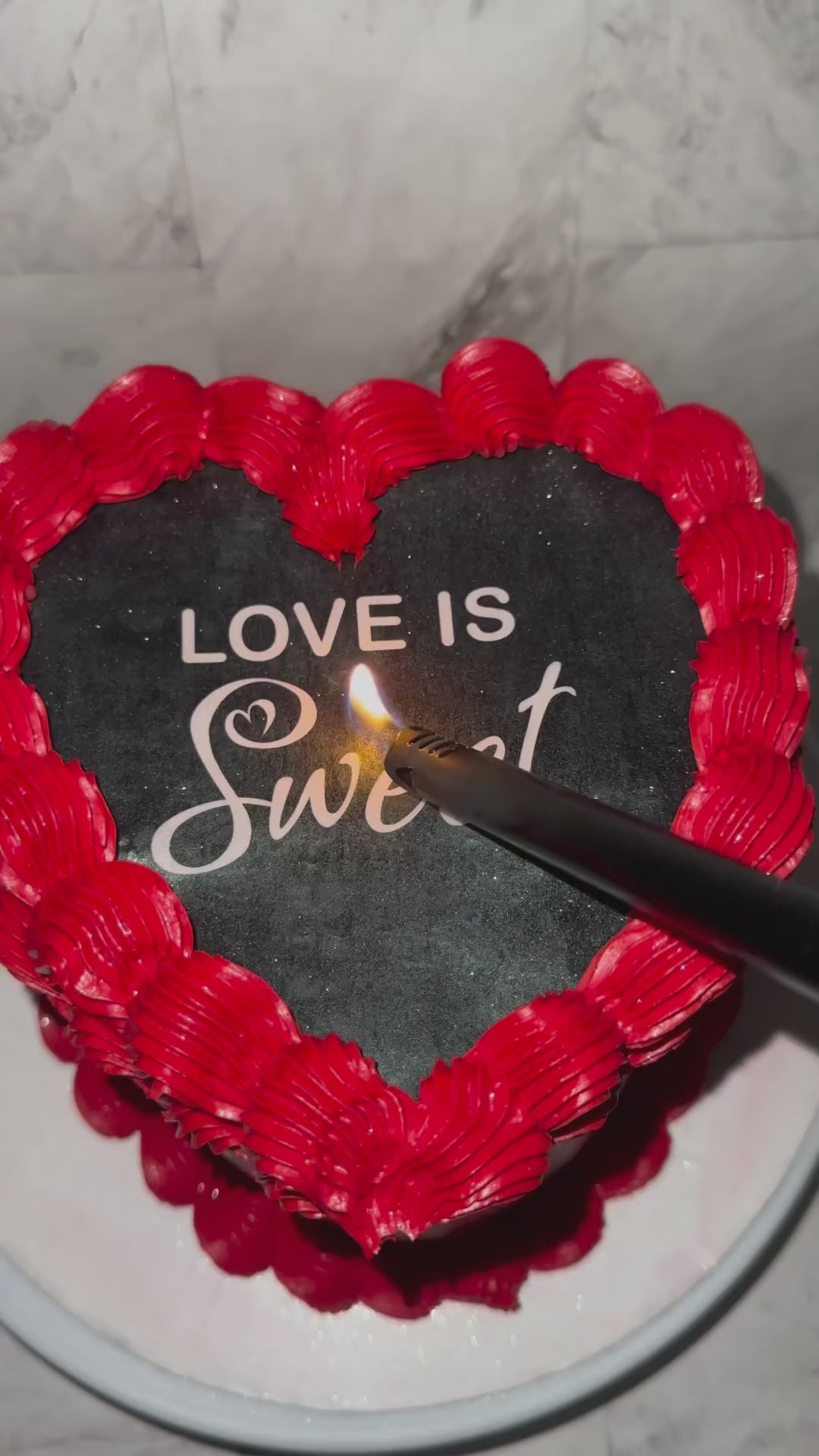 LUXURY BURN AWAY HEART CAKE (Pick Up Only) – Na3